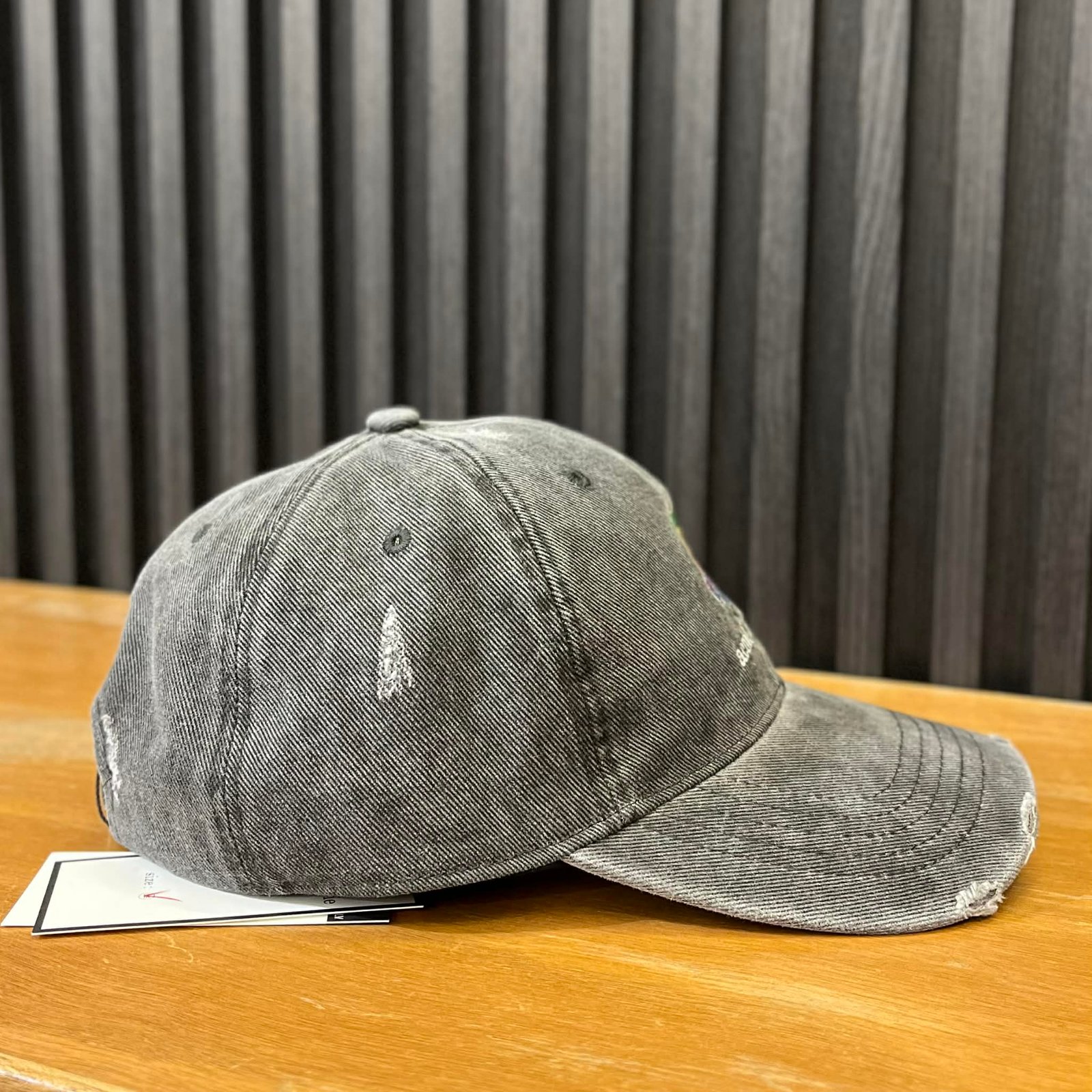 BRANDNEW ADLV DISTRESSED WASH GRAY RAINBOW CAP - unendinggrind.com